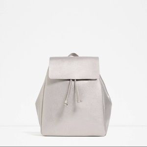 Zara | Bags | Gold Metallic Zara Backpack | Poshmark